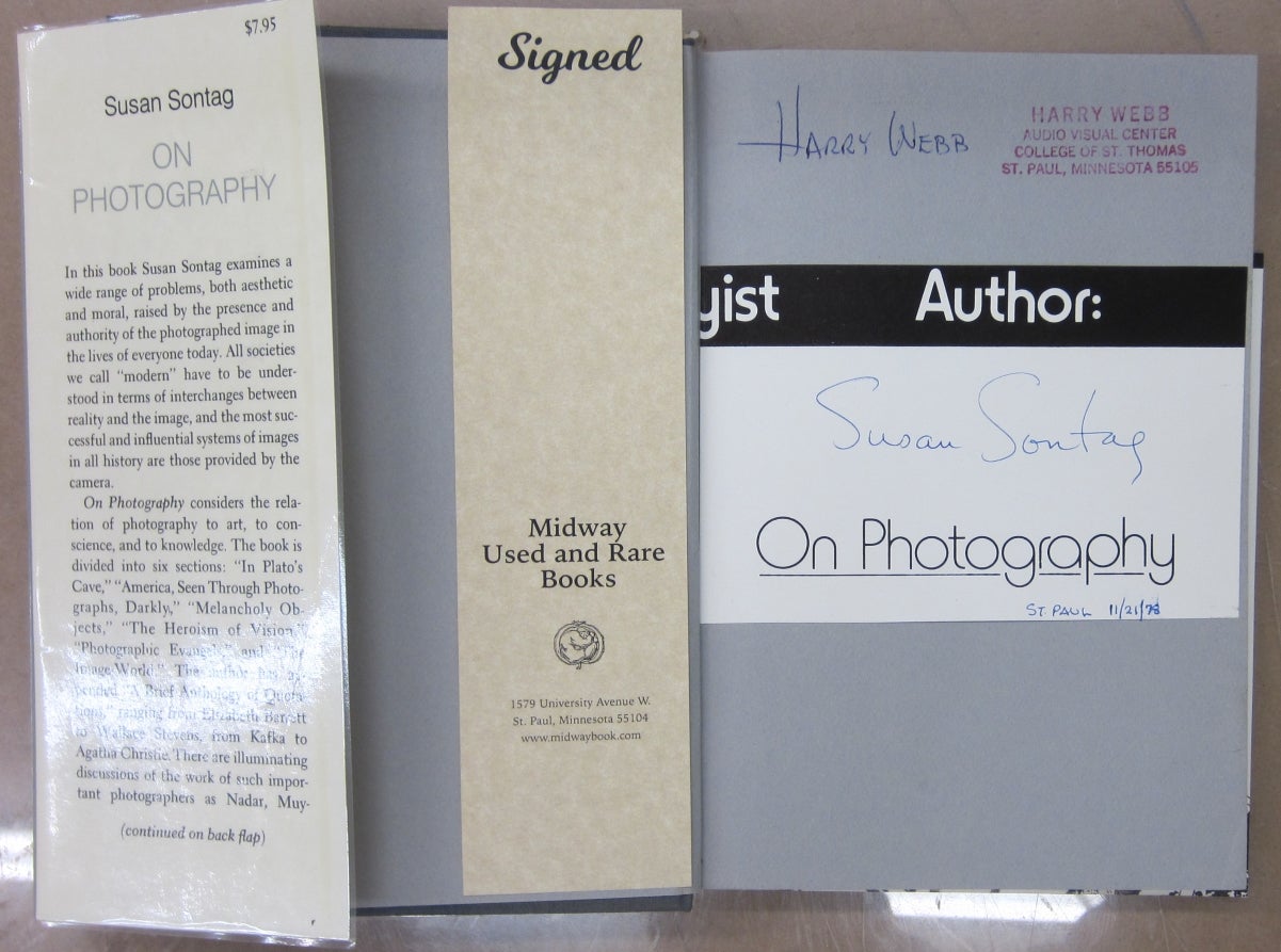 On Photography by Sontag, Susan: Hardcover (1978) Fourth Printing ...