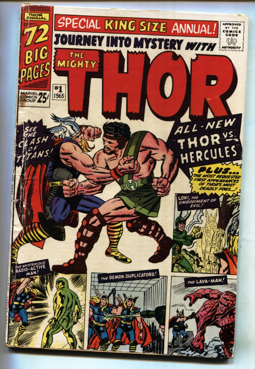 Journey Into Mystery Annual #1 comic book 1965-Marvel-VG- glue: (1965 ...