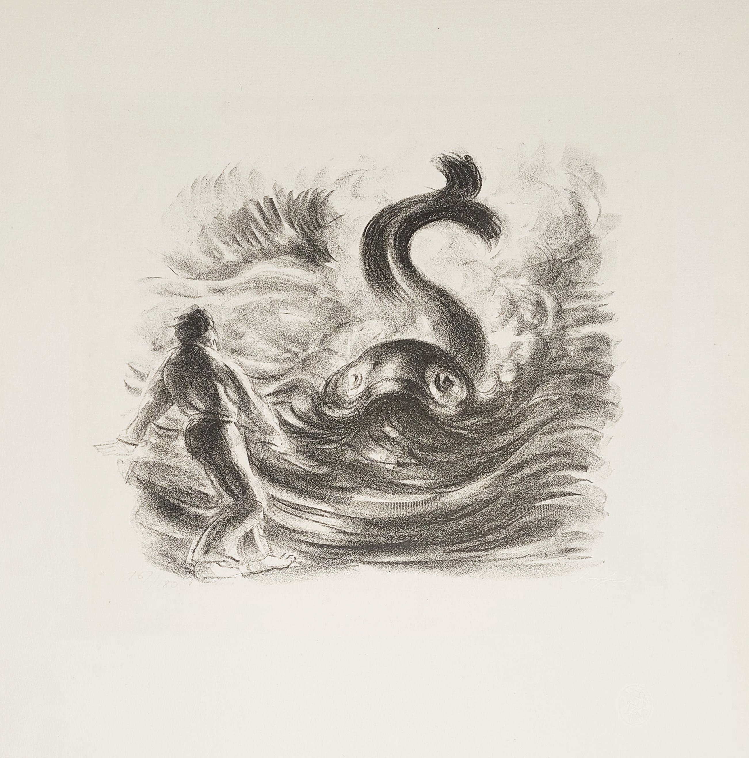 Illustration zu dem Text "Von den Fischer und siine Fru" von P. O ...