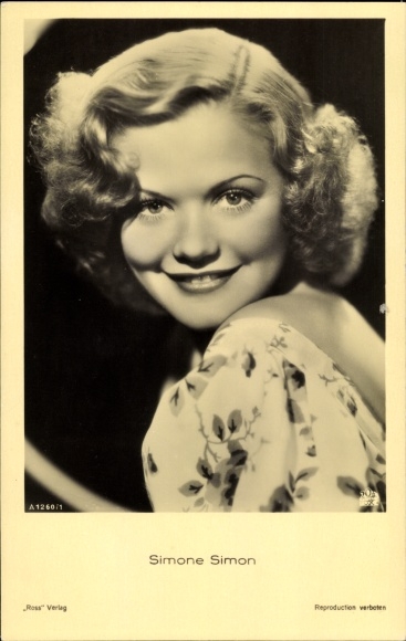 Ansichtskarte / Postkarte Schauspielerin Simone Simon, Portrait - Ross ...