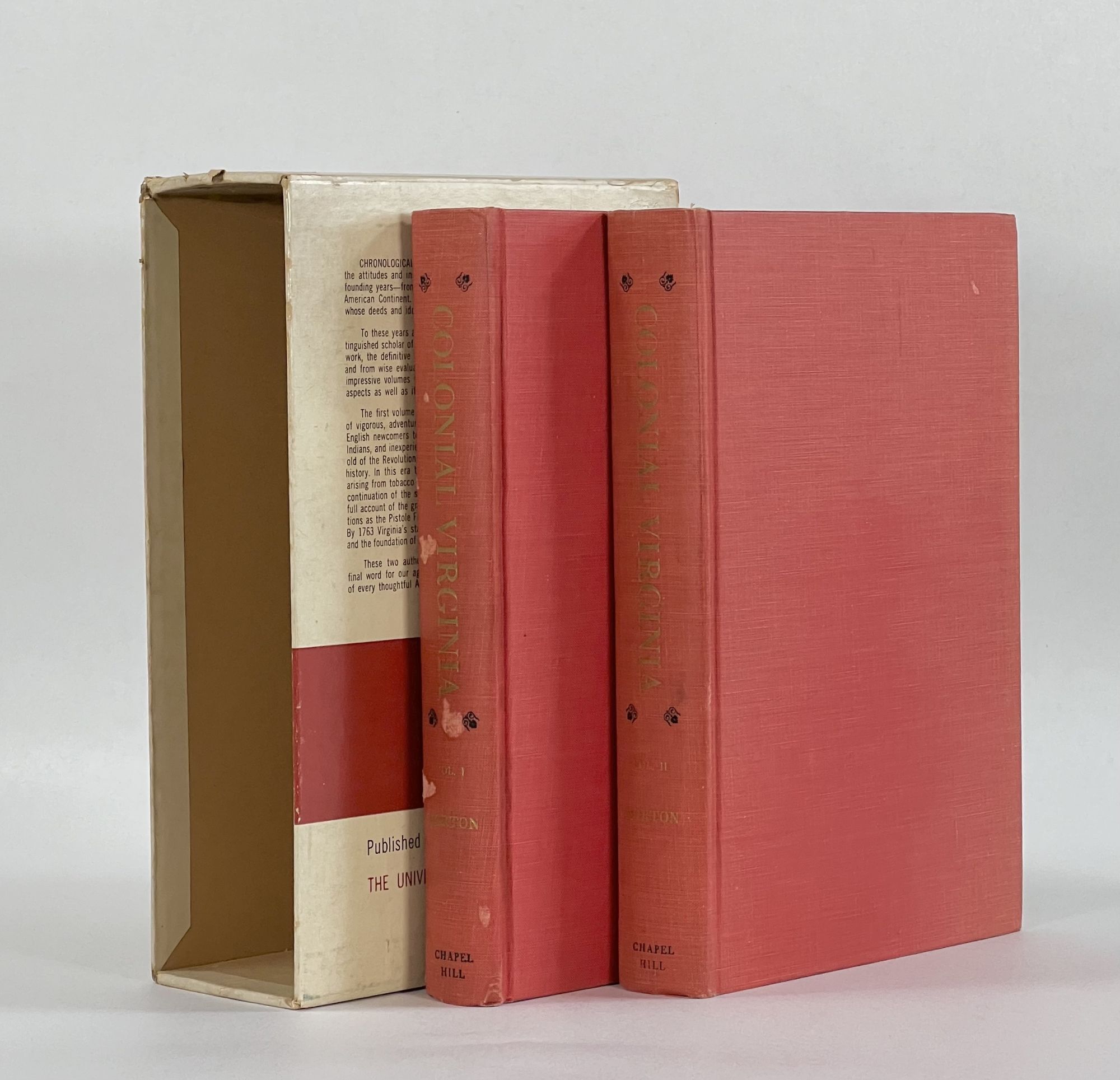 COLONIAL VIRGINIA (2 Volumes, in Slipcase) by Morton, Richard L.: Very ...