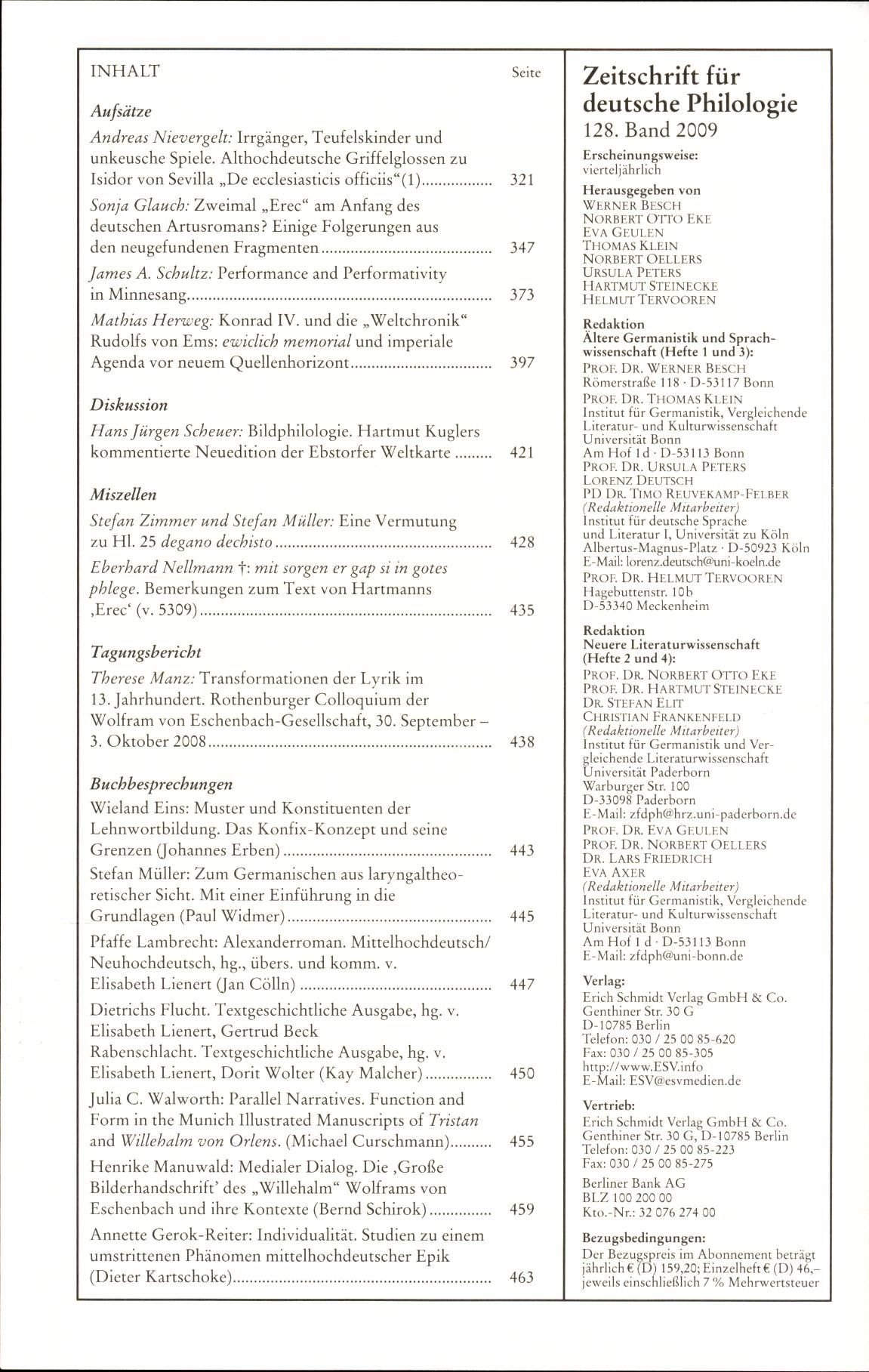 Zeitschrift für deutsche Philologie Interartifizialität. Die Diskussion ...