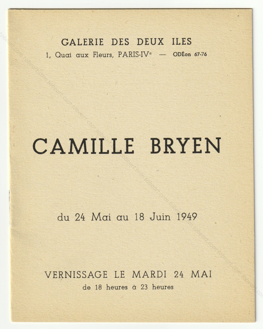 Camille BRYEN. by [Camille BRYEN].: Très bon Pas de couverture (1949 ...