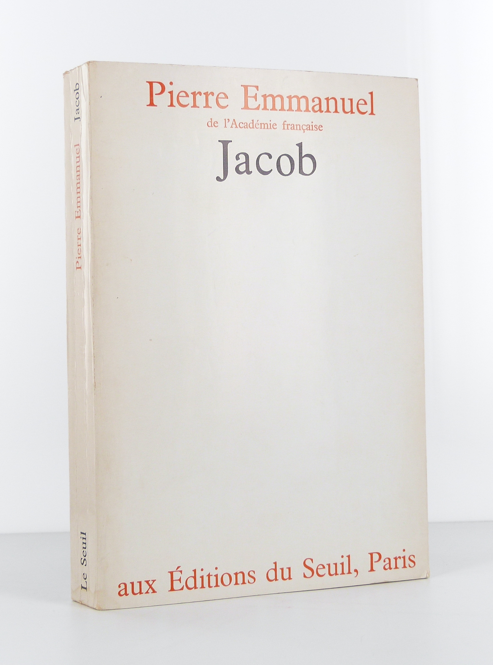 Jacob by Pierre EMMANUEL: Broché. (1970) | Librairie KOEGUI