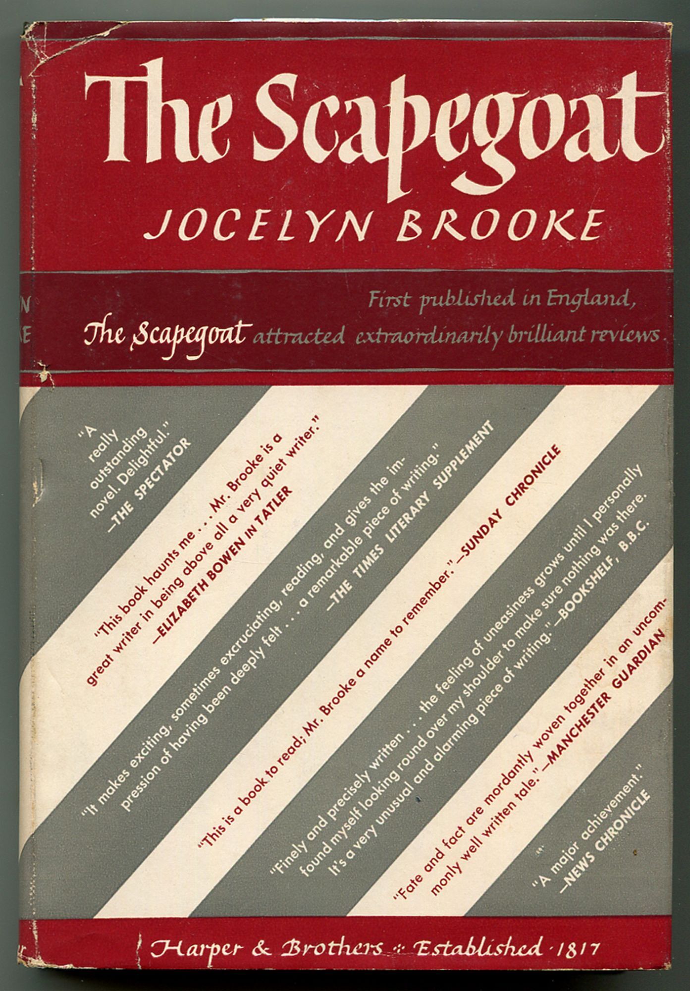 The Scapegoat by BROOKE, Jocelyn: Near Fine Hardcover (1949) | Between the Covers-Rare Books ...