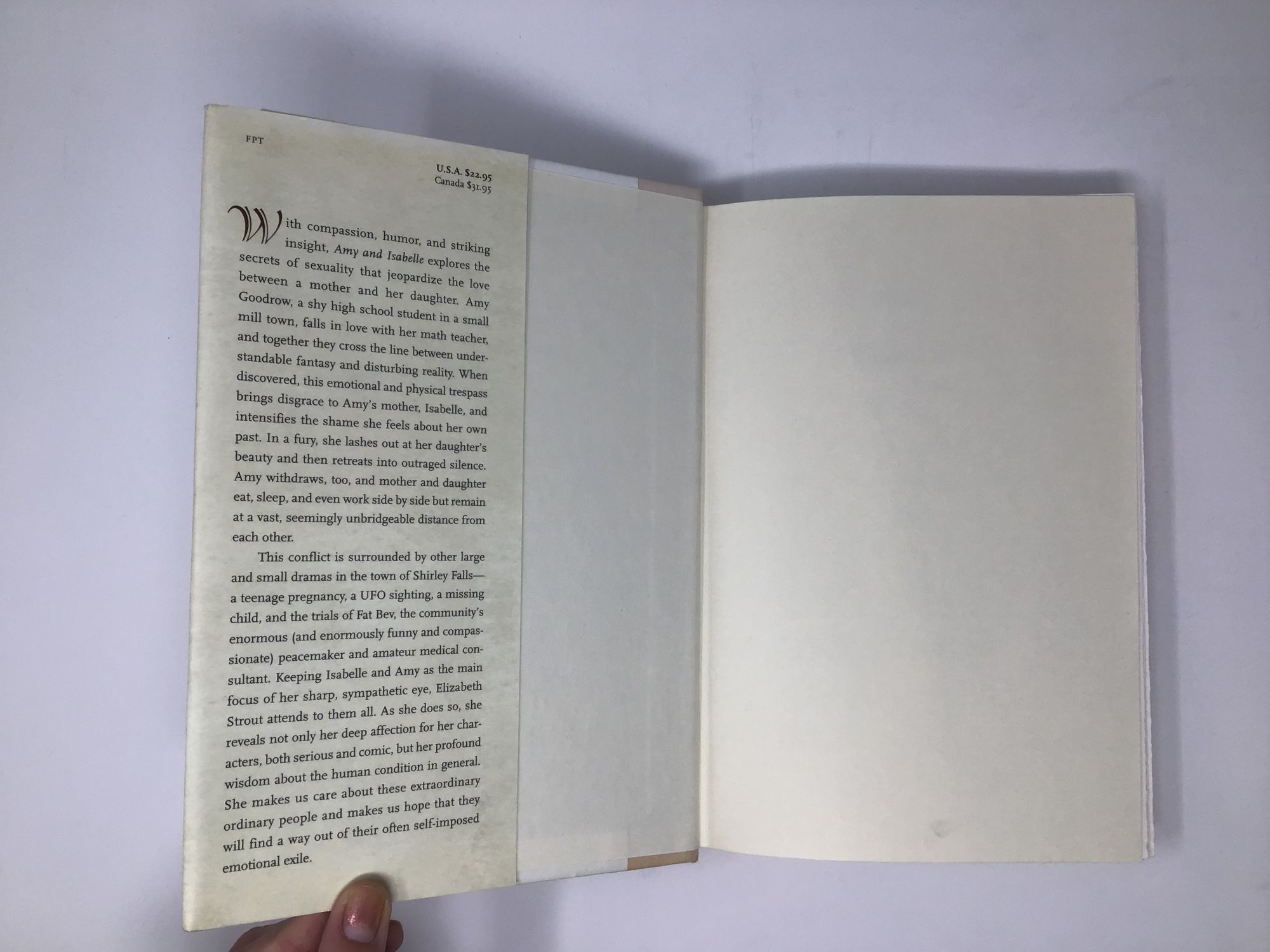 Amy and Isabelle by Strout, Elizabeth: Like New Hardcover (1998) First ...