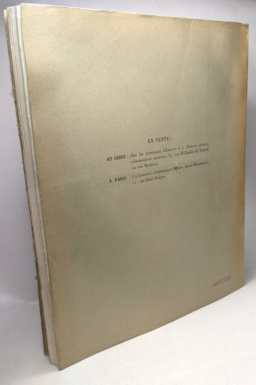 Fouilles de Clysma-Qolzoum (Suez) 1930-1932 / Fouilles de l'institut ...