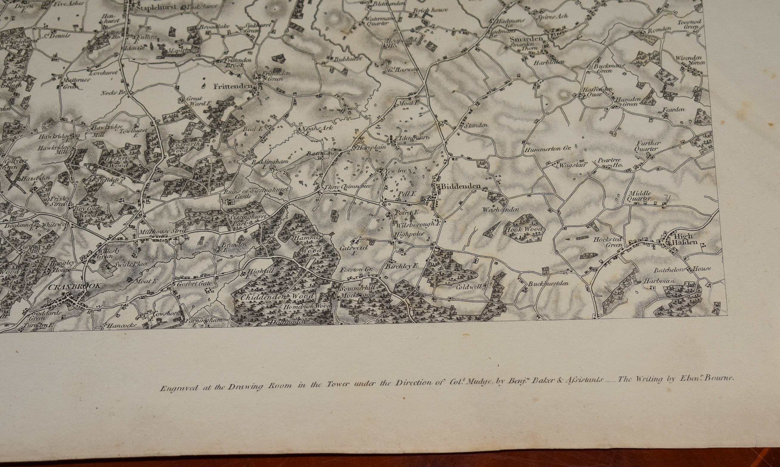 O.S MAP of KENT Sheet Number VI Scale 1 inch to 1 mile. Shows areas of ...