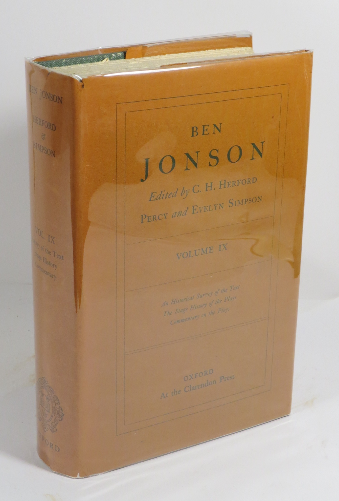 Ben Jonson : Volume IX : An Historical Survey of the Text - The Stage ...