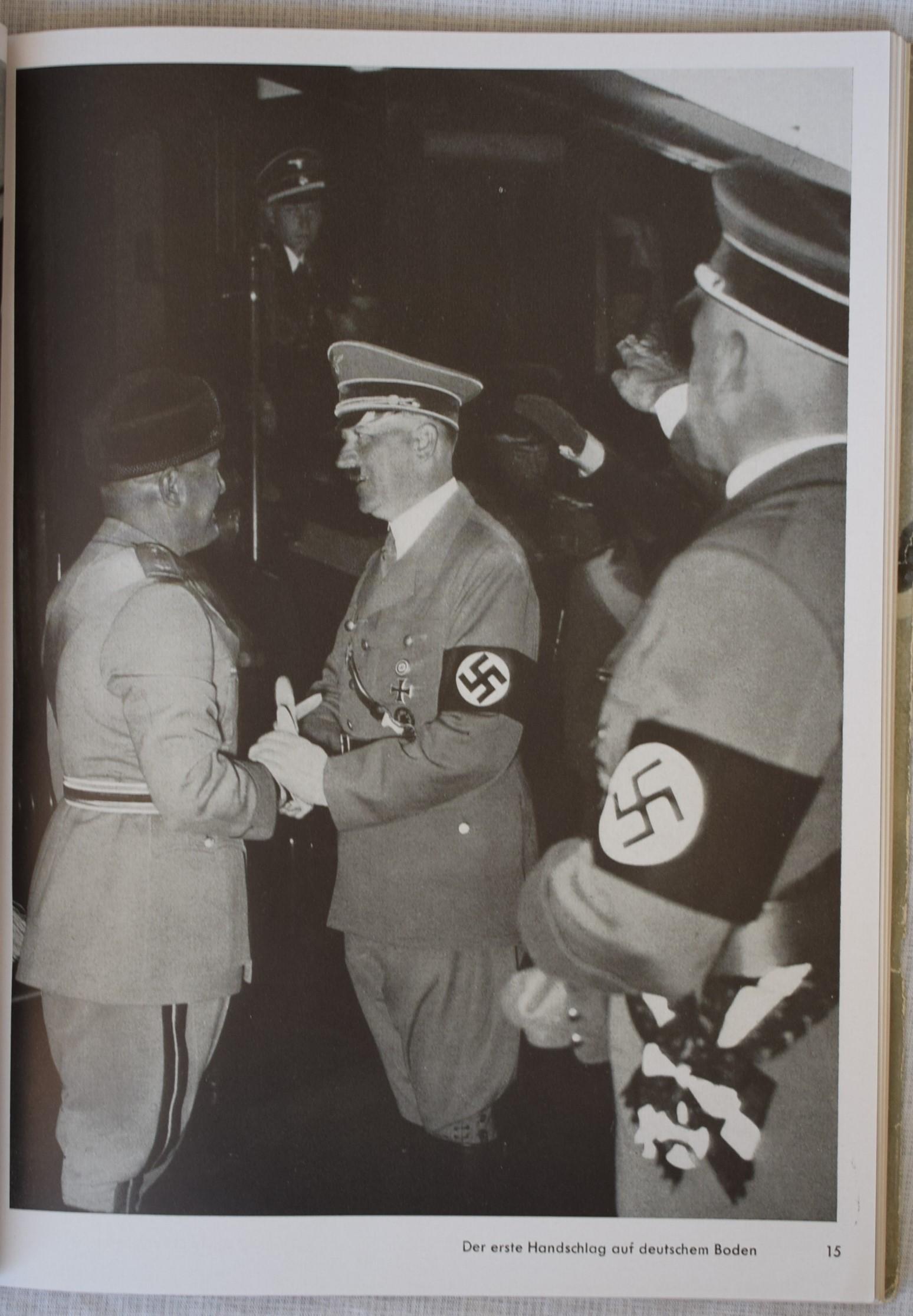 Rare Heinrich Hoffmann photo book Mussolini experiences Germany 1937 ...
