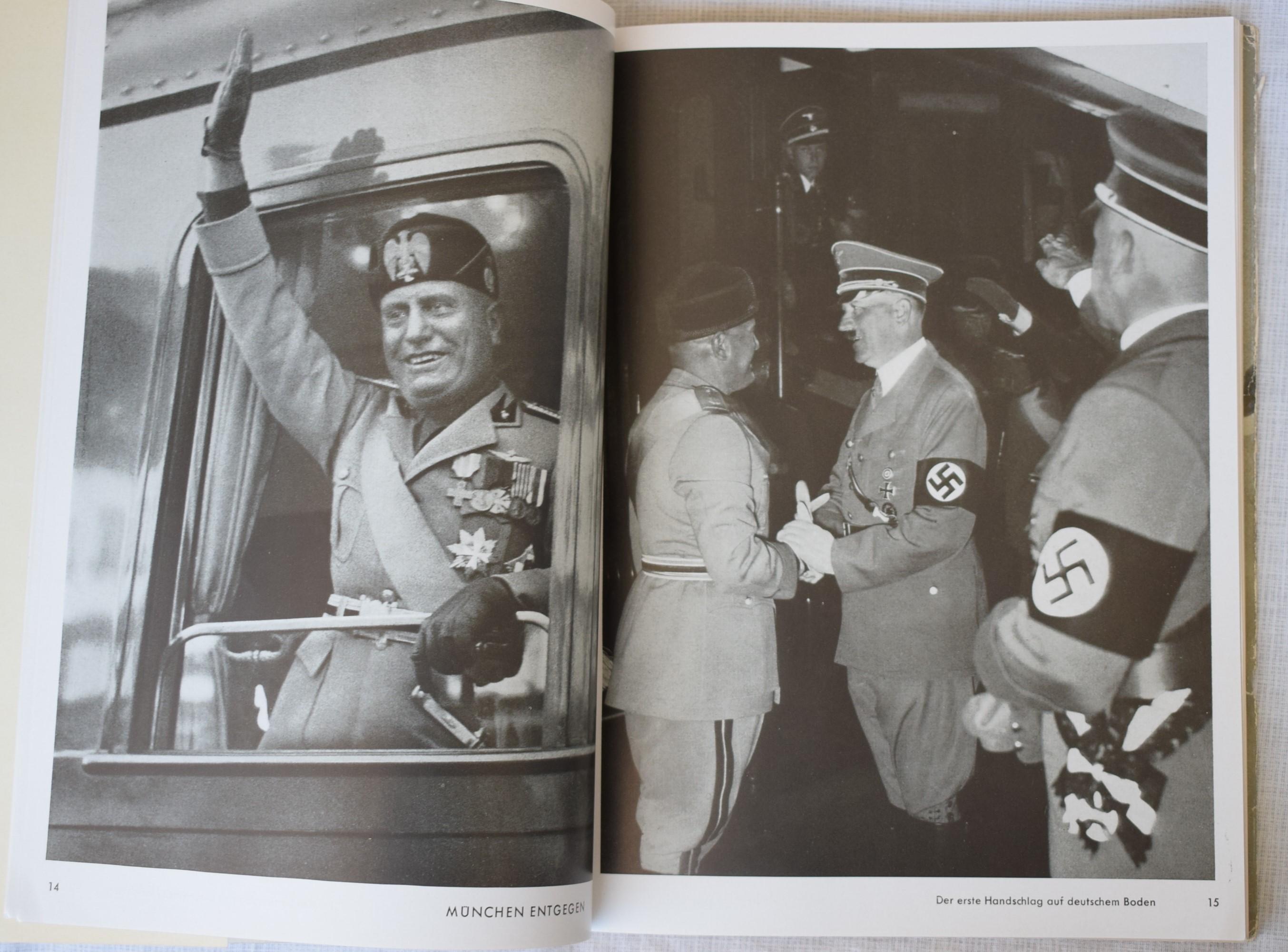 Rare Heinrich Hoffmann photo book Mussolini experiences Germany 1937 ...