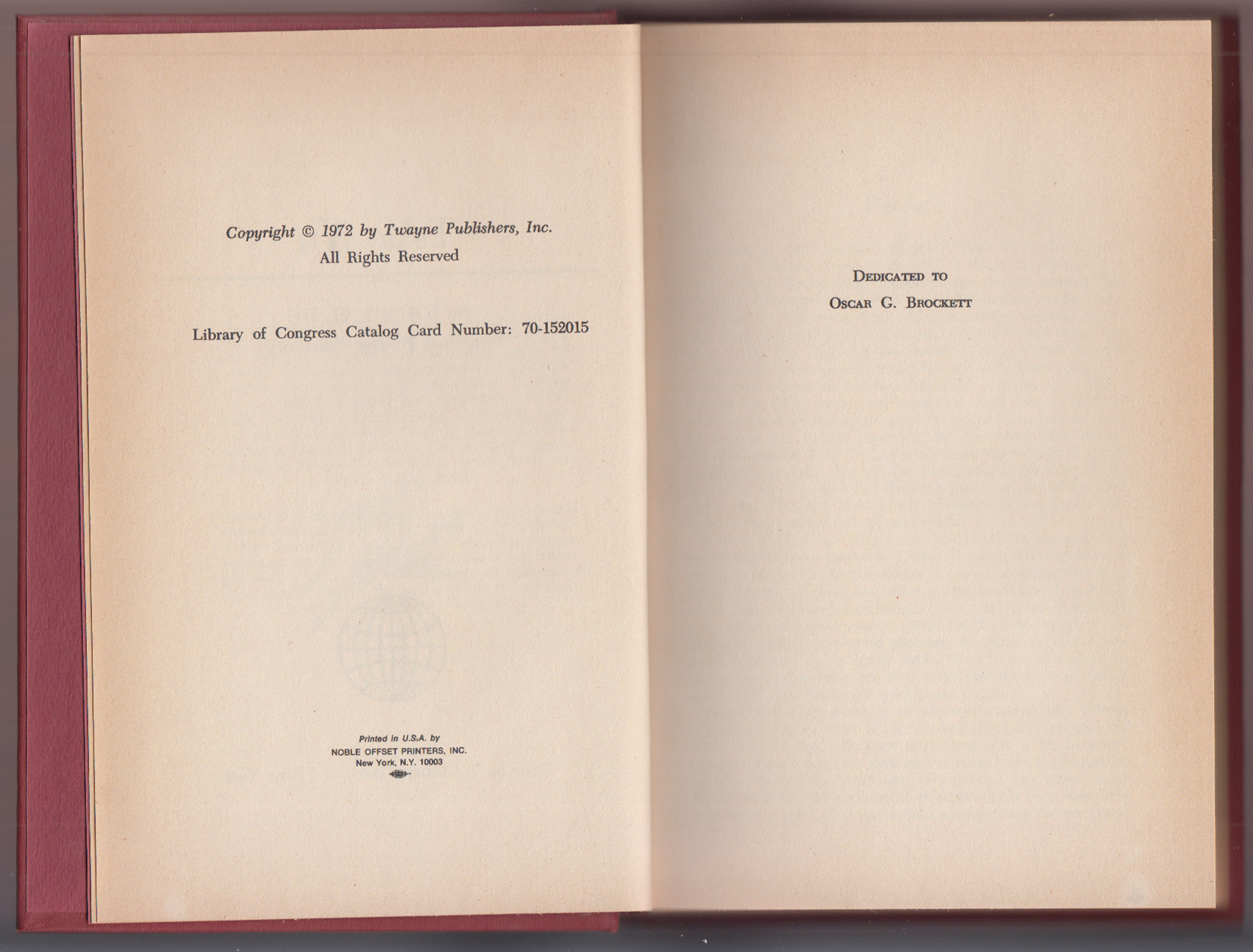 Ts'ao Yu: Twayne's World Authors Series China (TWAS) #201 by Hu, John Y ...