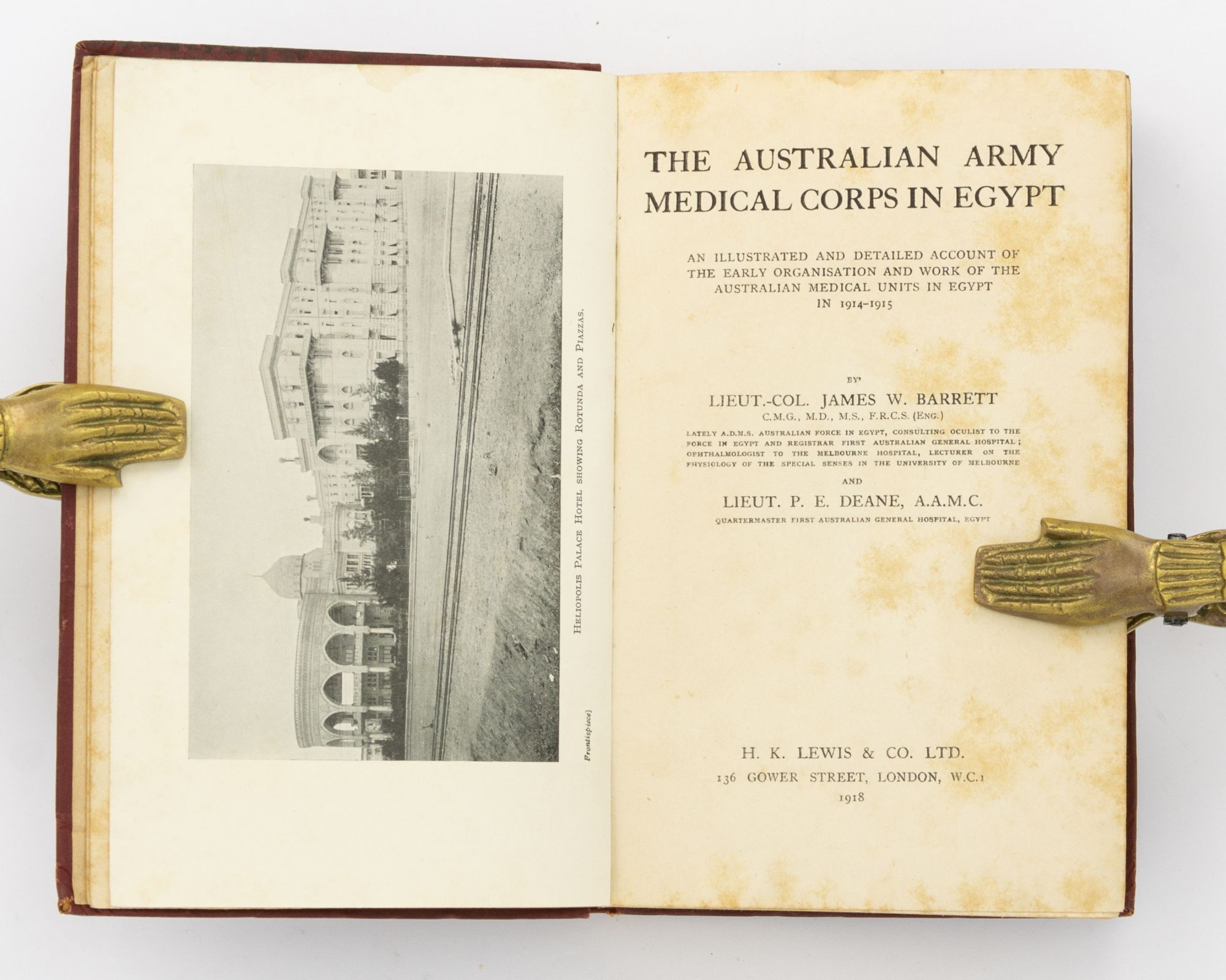 The Australian Army Medical Corps in Egypt. An Illustrated and Detailed ...
