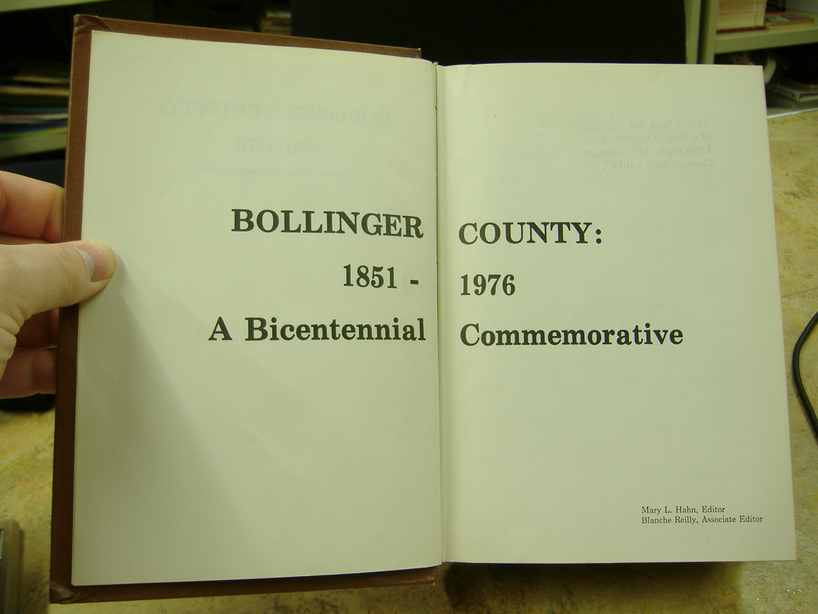 Bollinger County: 1851-1976 A Bicentennial Commemorative by Hahn, Mary ...