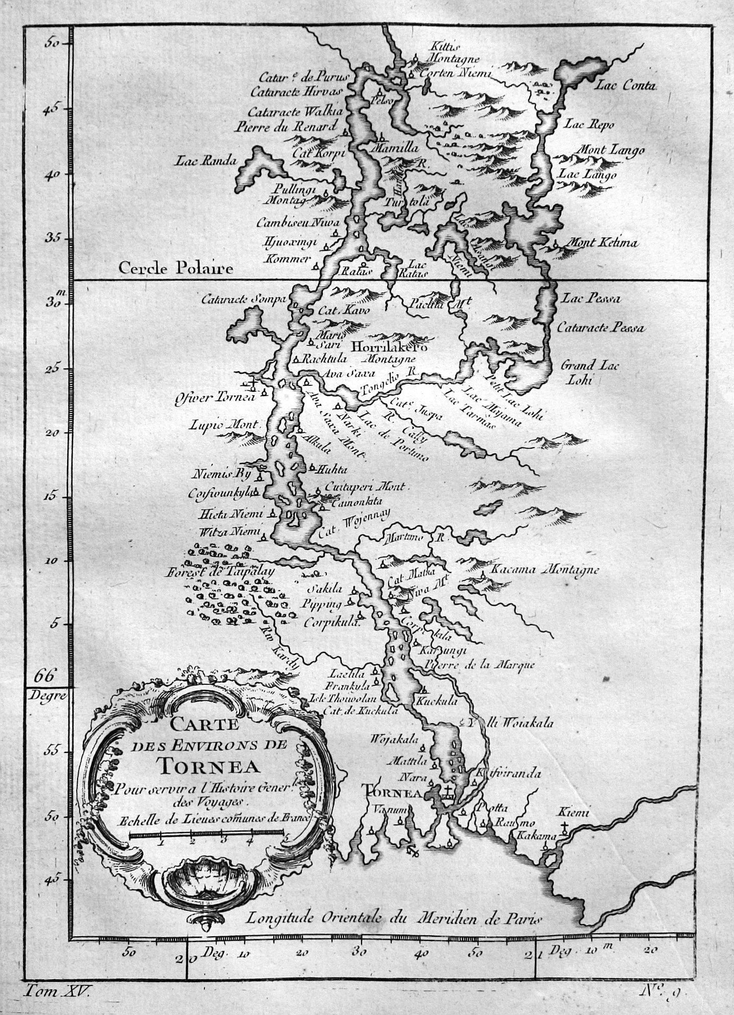 "Carte des environs de Tornea" - Tornio Lappland Finland Scandinavia ...