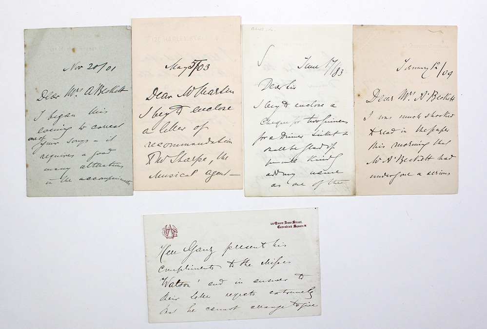 Five Original Hand Written Letters and Signed by Composer/Pianist ...