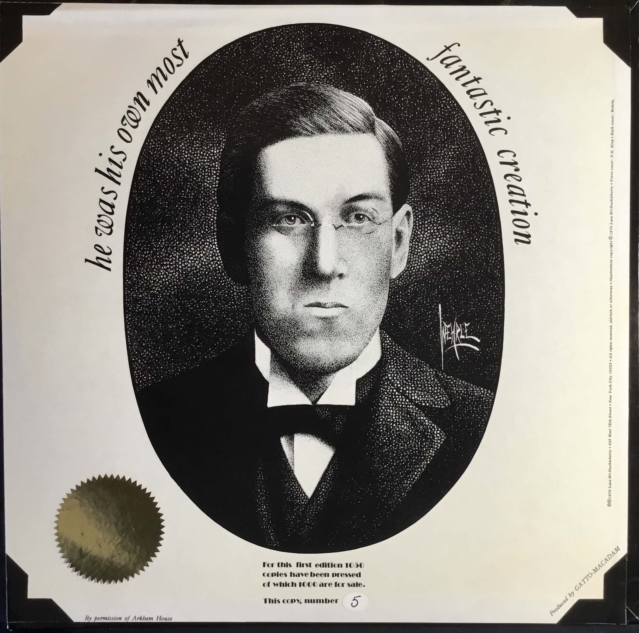 Hp Lovecraft The Rats In The Walls And The Outsider Numbered Limited Edition Lp Vinyl Record