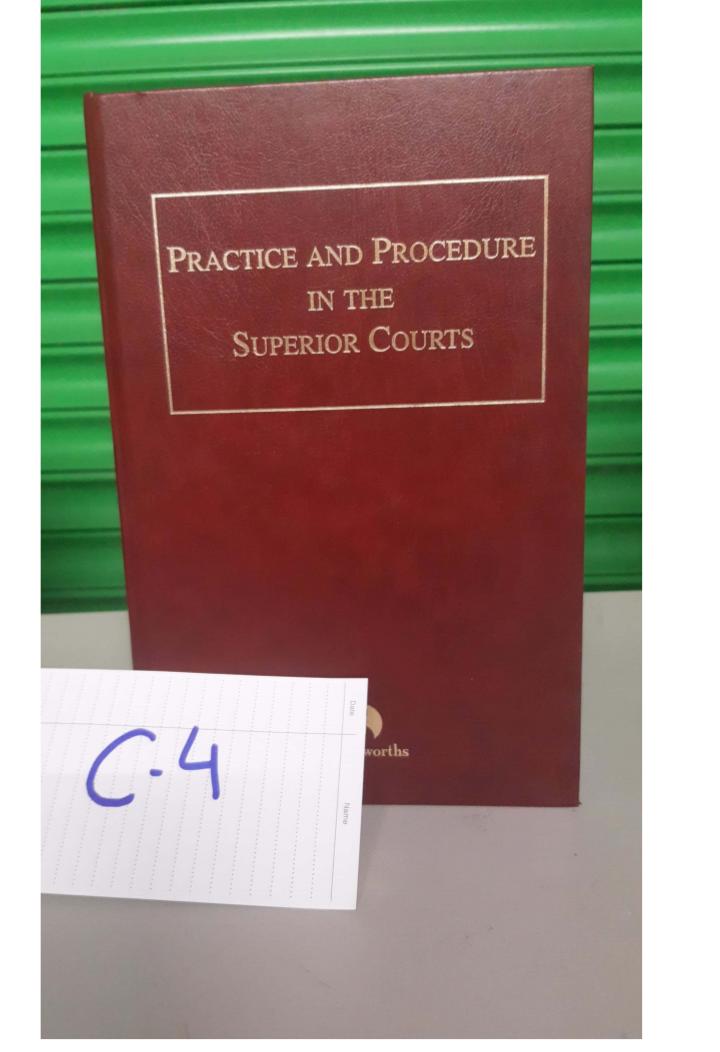 Practice and Procedure in the Superior Courts by Benedict Floinn: Fine ...