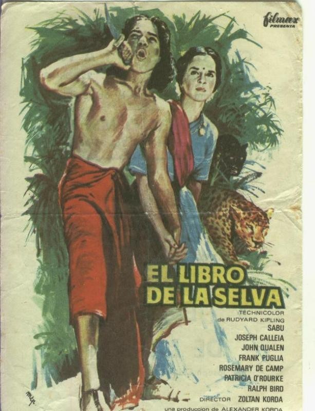 Programas de Cine: el libro de la selva von Varios: Manuskript / Papierantiquität | EL BOLETIN