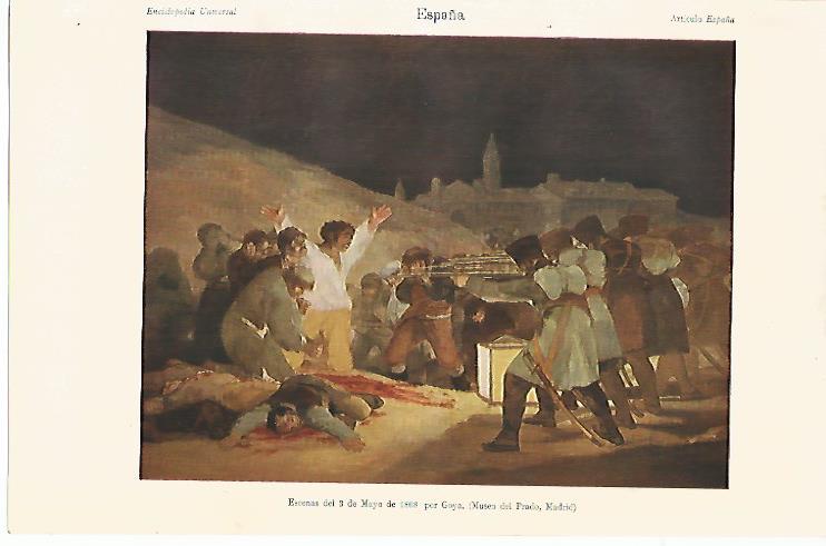 LAMINA ESPASA 10307: Los fusilamientos del 3 de mayo por Goya von ... LAMINA ESPASA 10307: Los fusilamientos del 3 de mayo por Goya von ...