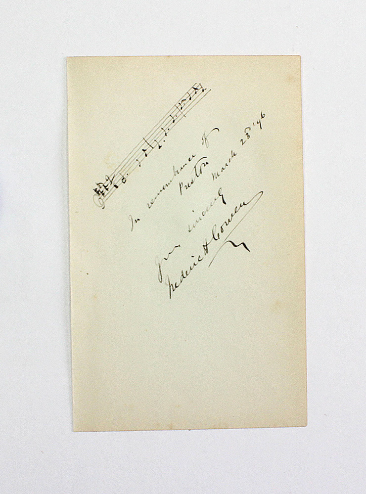 An Original Handwritten Autograph Musical Quotation Signed by Composer ...