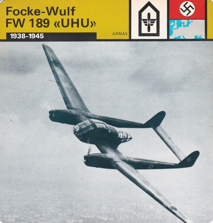 FICHA ARMAS: FOCKE-WULF FW 189 UHU. 1938-1945 by Varios: (1979 ...