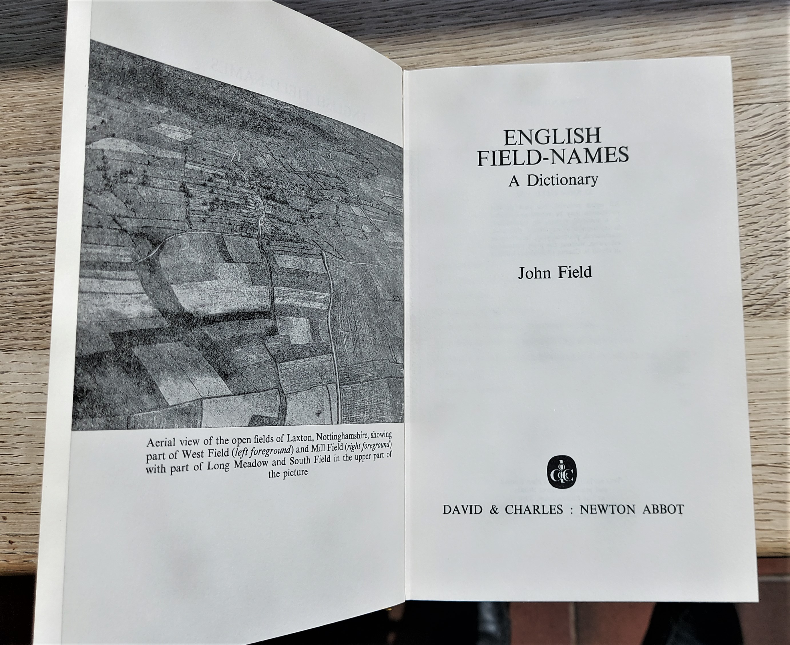 English Field-Names **** FIRST HB Edition 1972 **** by John field: Very ...