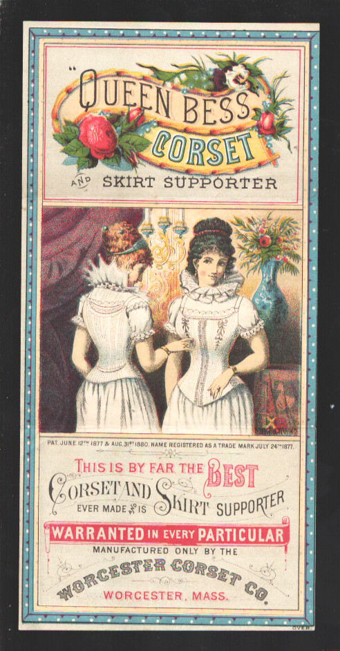 Queen Bess Corset and Skirt Supporter Advertising Flyer 1870's ...