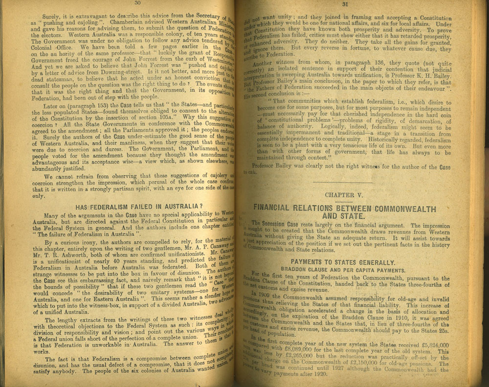 The Case for Union. A Reply to the Case for the Secession of the State ...