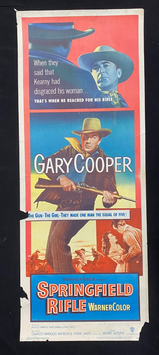 Springfield Rifle Original Insert Movie Poster 1952 Gary Cooper: (1952 ...