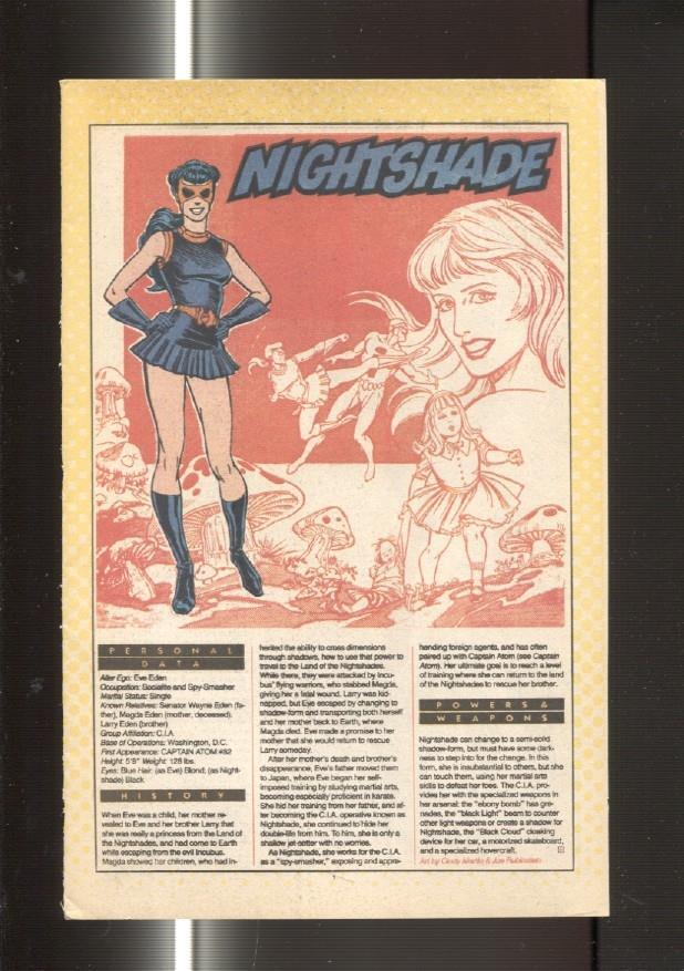 Ficha personaje DC Comics numero 021: Night Slayer y Nightshade by ...