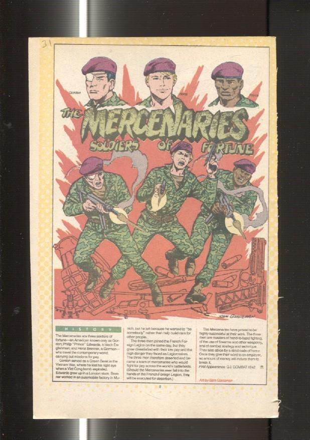 Ficha personaje DC Comics numero 031: The Mercenaries soldiers of ...