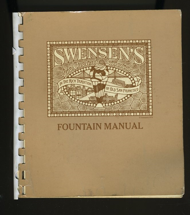 SWENSEN'S FOUNTAIN MANUAL: Very Good Soft cover (1976) 1st Edition ...