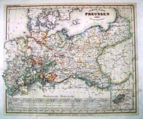 General-Karte von Preussen. Entw. u. gez. V. Hauptm. C. Radefeld ...