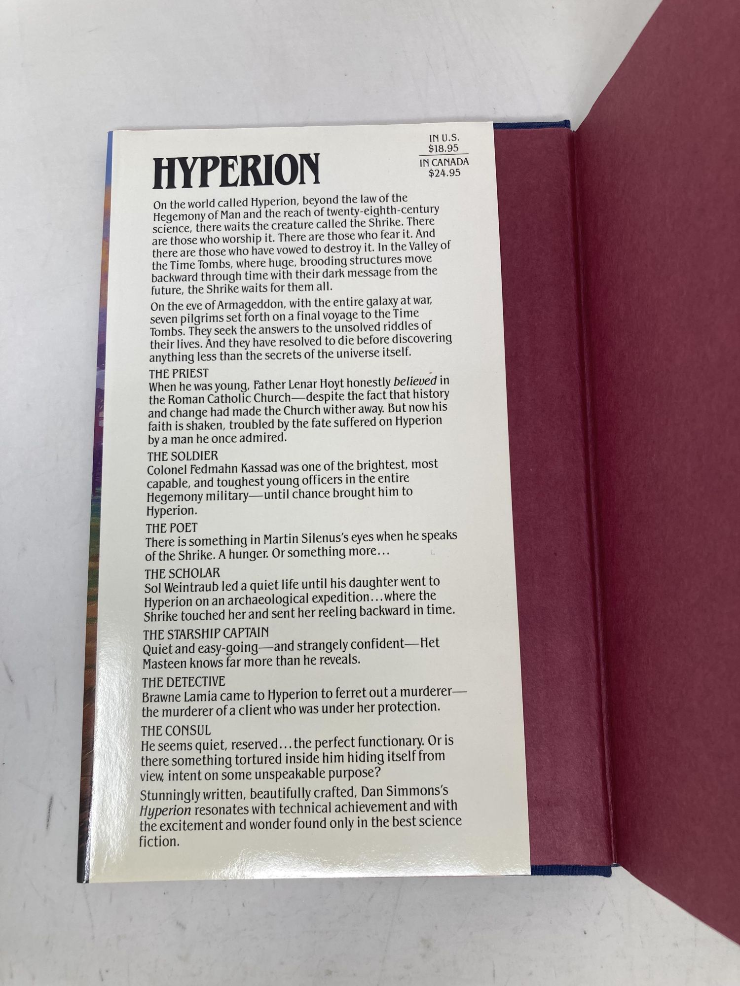Hyperion by Simmons, Dan: Like New Hardcover (1989) First Edition ...