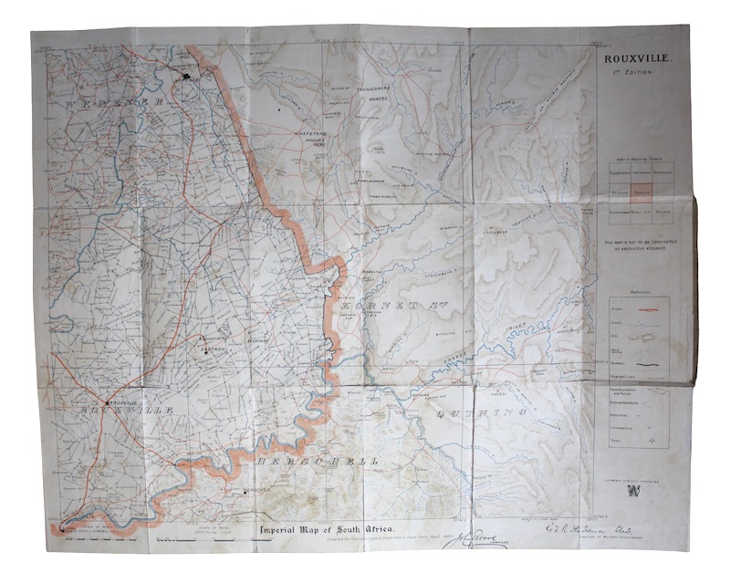 Imperial Map of South Africa: Rouxville by [SOUTH AFRICA]: (1900) First ...