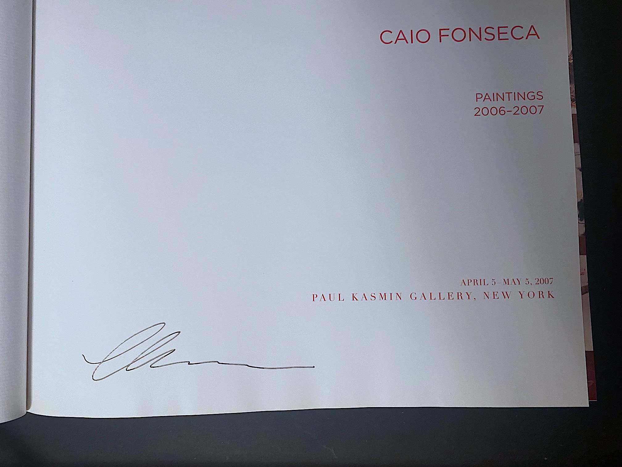 Caio Fonseca Paintings 2006 - 2007 by Caio Fonseca: Very Good Hardcover ...