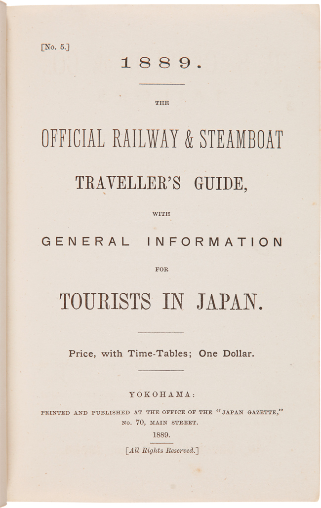 [No. 5.] 1889. THE OFFICIAL RAILWAY & STEAMBOAT TRAVELLER'S GUIDE, WITH ...