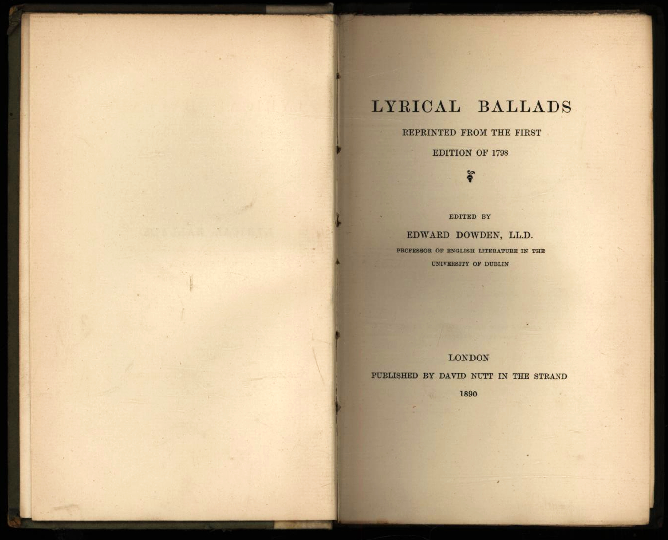 Lyrical Ballads First Edition