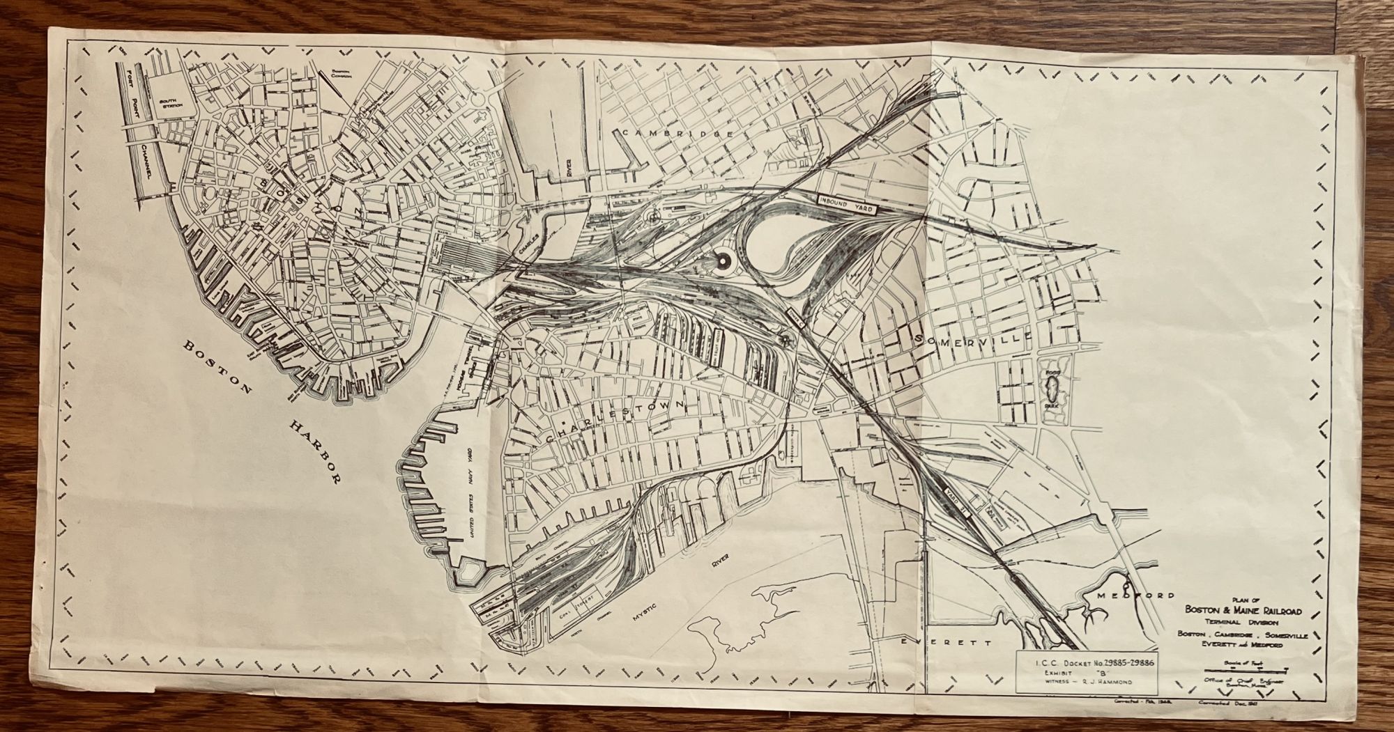 Plan of Boston & Maine Railroad Terminal Division Boston, Cambridge ...