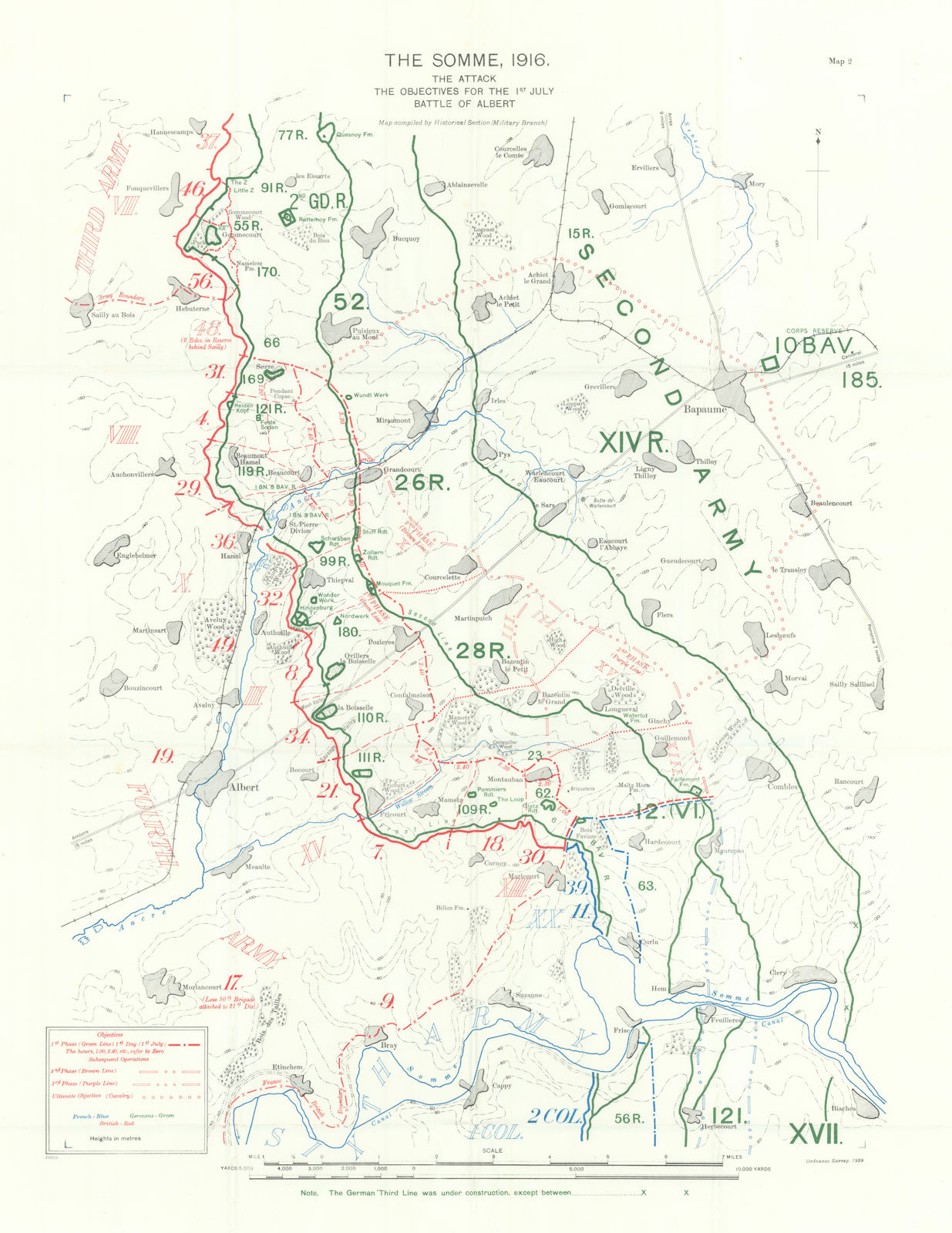 The Somme, 1916. The Attack, the Objectives for 1st July, Battle of ...