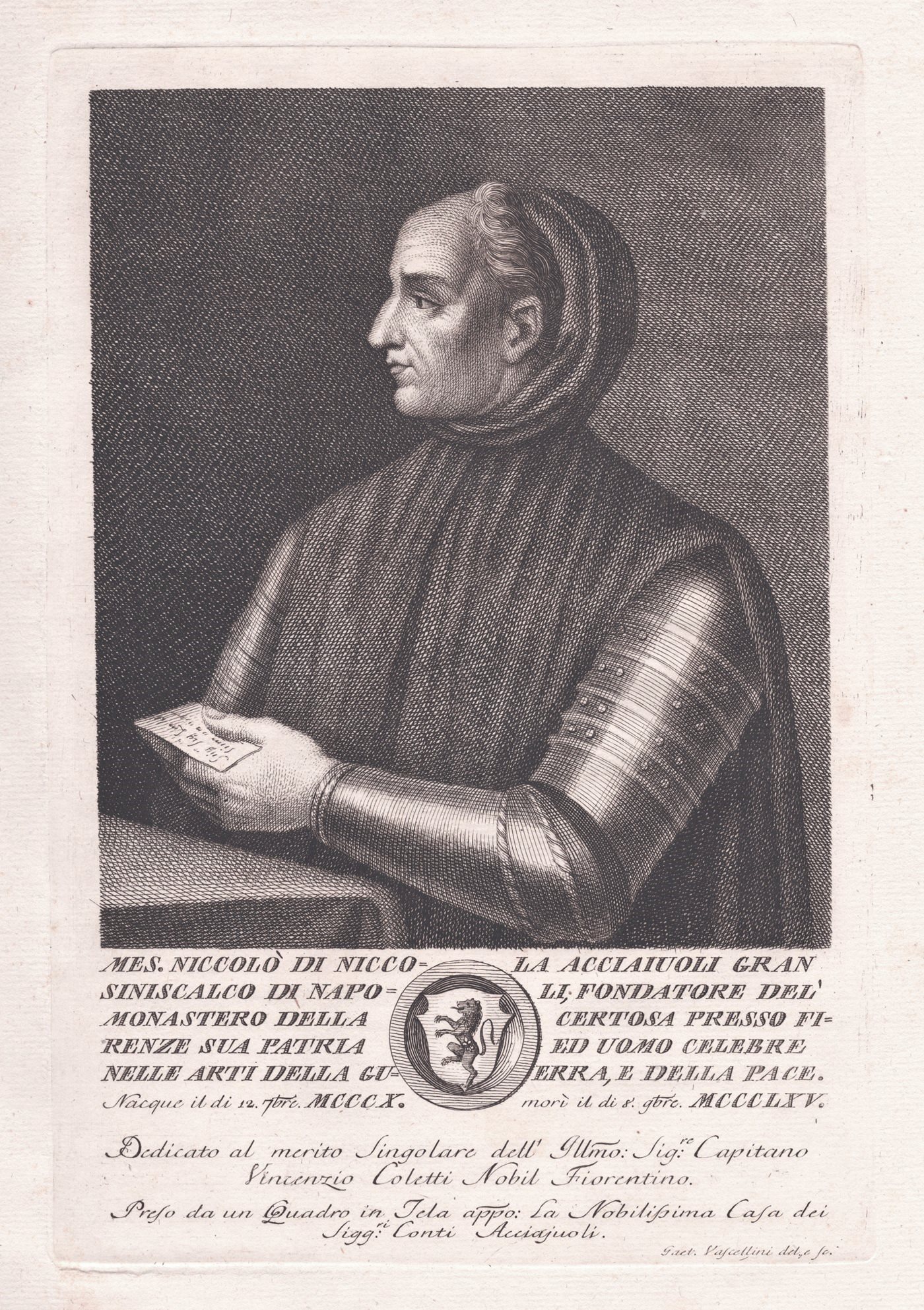 "Mes. Niccolo di Niccola acciaiuoli Gransiniscalco di Napoli ...