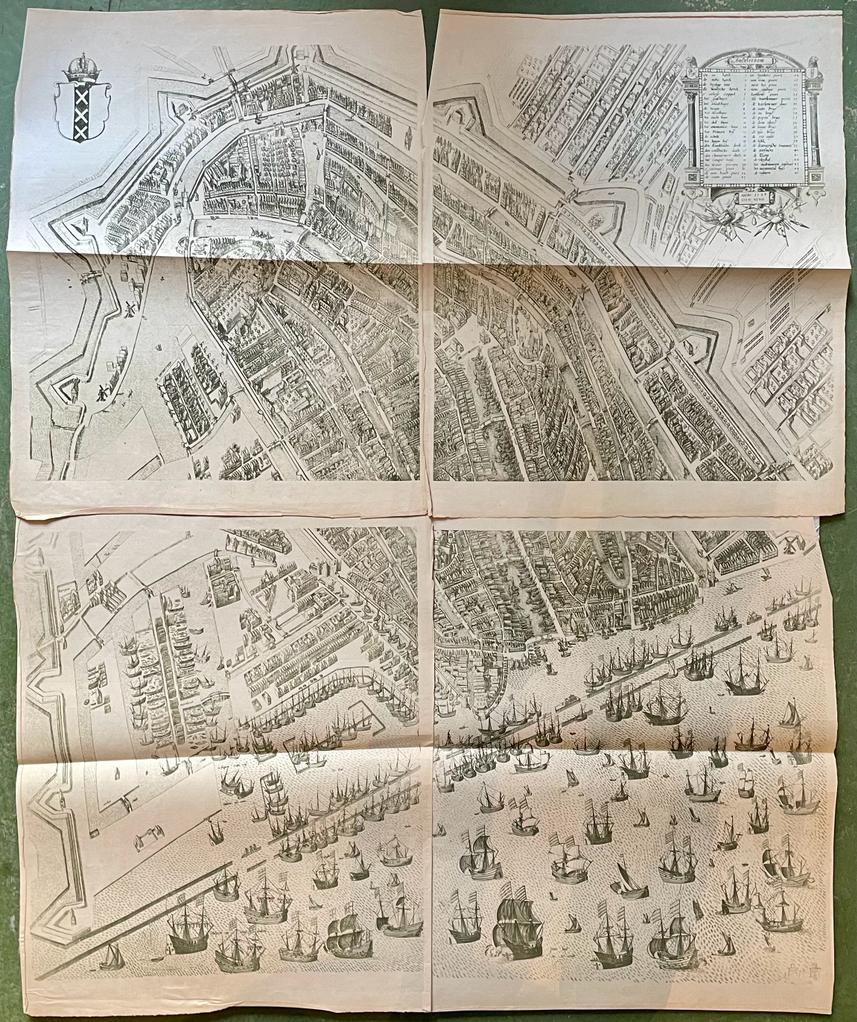 Cartography 1925 | Large map of Amsterdam during end of 16th century by ...