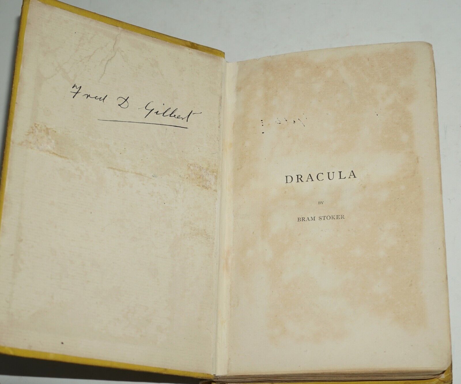 Dracula First Issue W Signed Letter By Bram Stoker Very Good