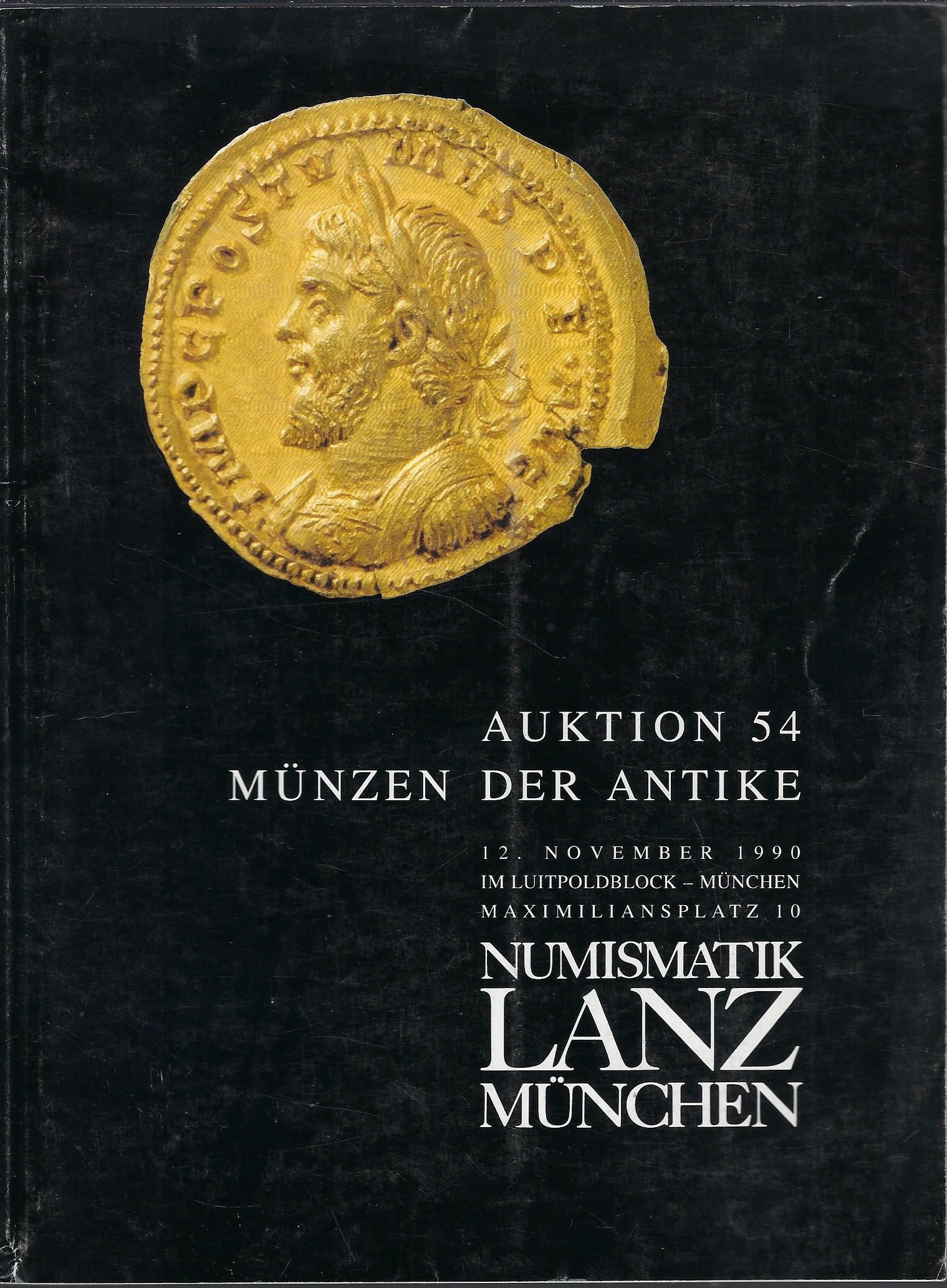 *Numismatik Lanz. Auktion 54, Münzen der Antike, 12 November 1990 von ...