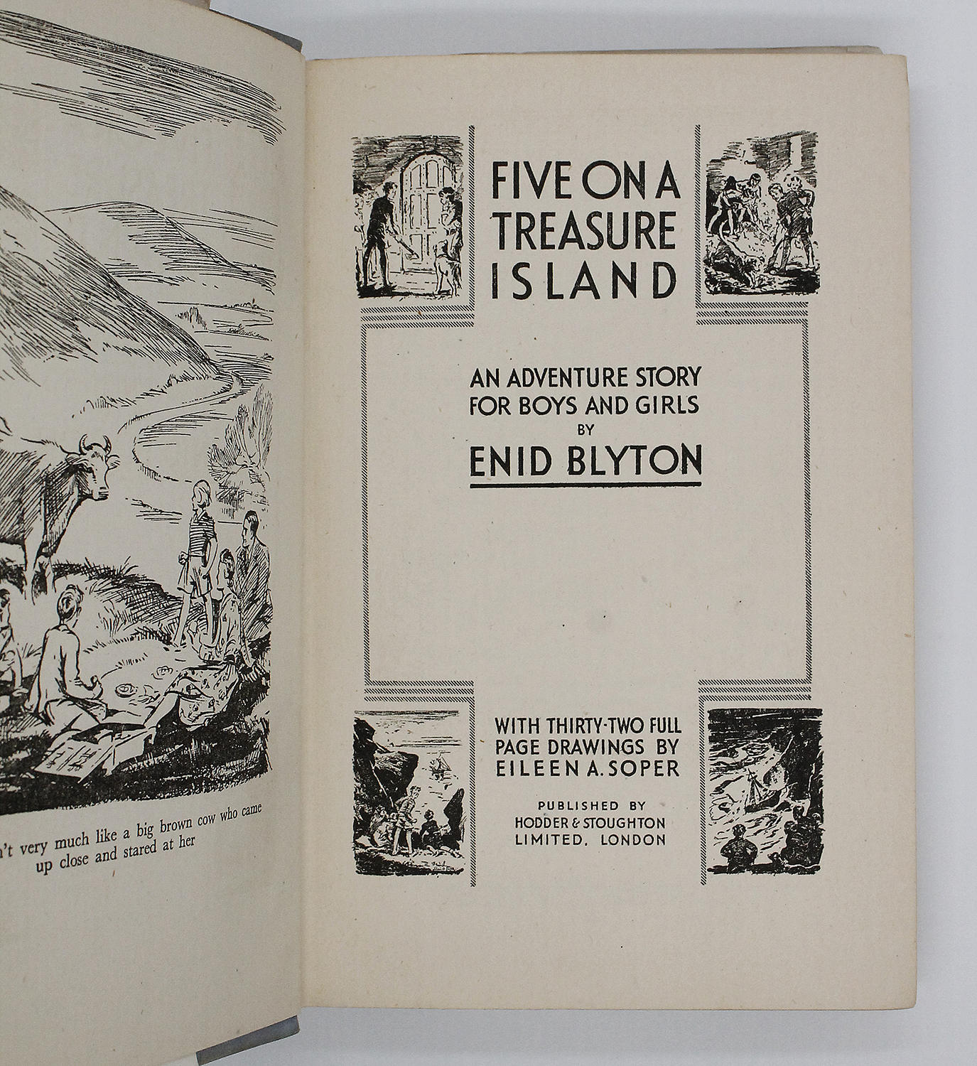 FIVE ON A TREASURE ISLAND by BLYTON, Enid; illustrated by SOPER, Eileen ...