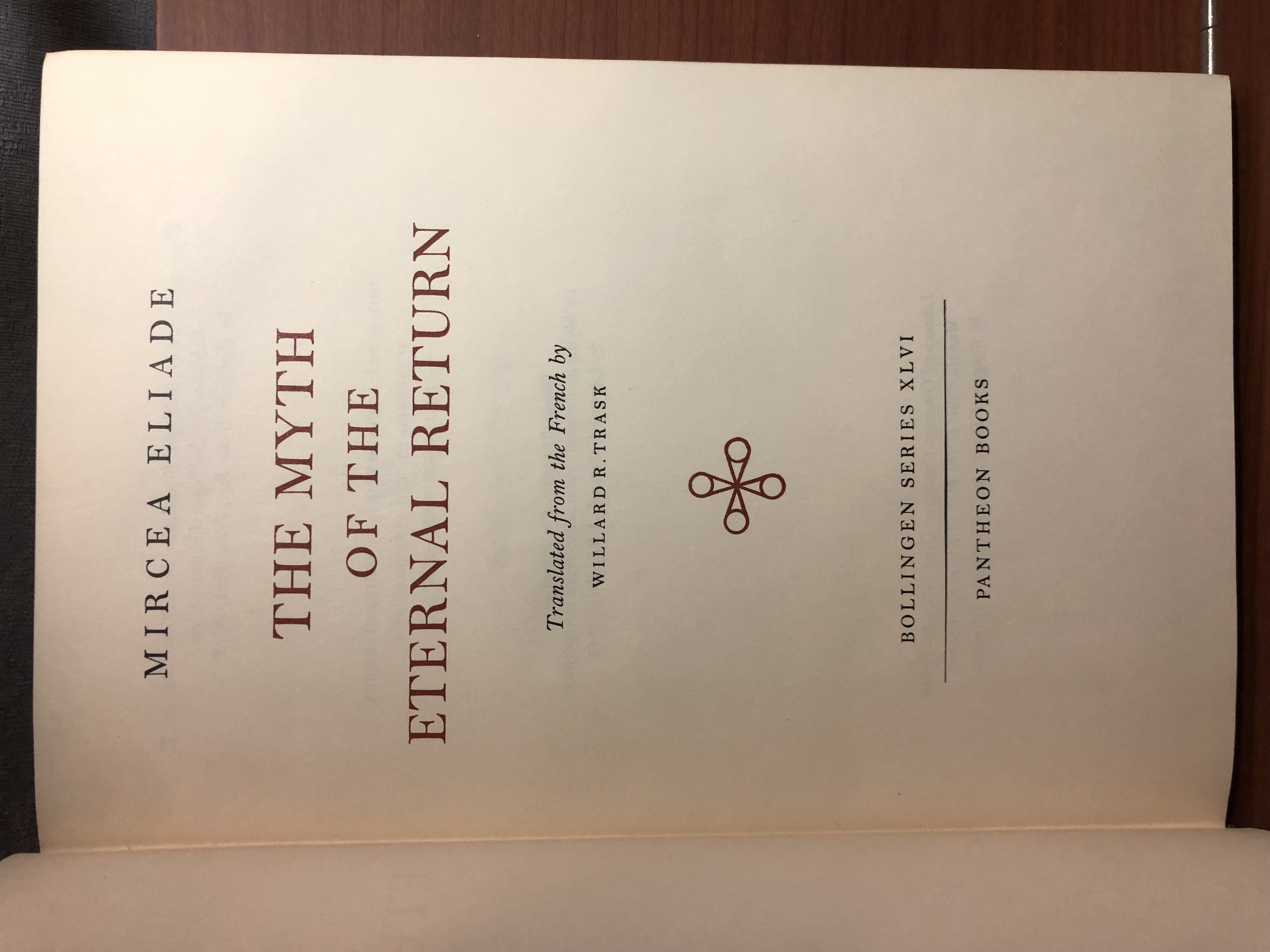 The Myth of the Eternal Return (Bollingen XLVI) by Eliade, Mircea: Near ...