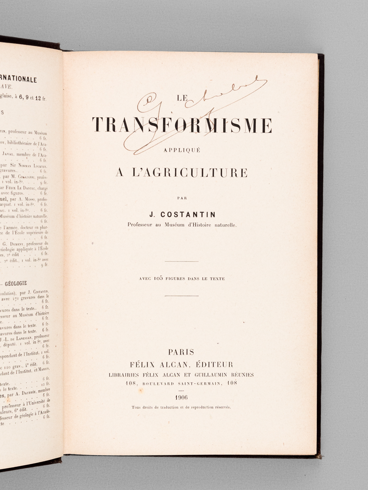 Le Transformisme appliqué à l'Agriculture [ Edition originale ] by ...