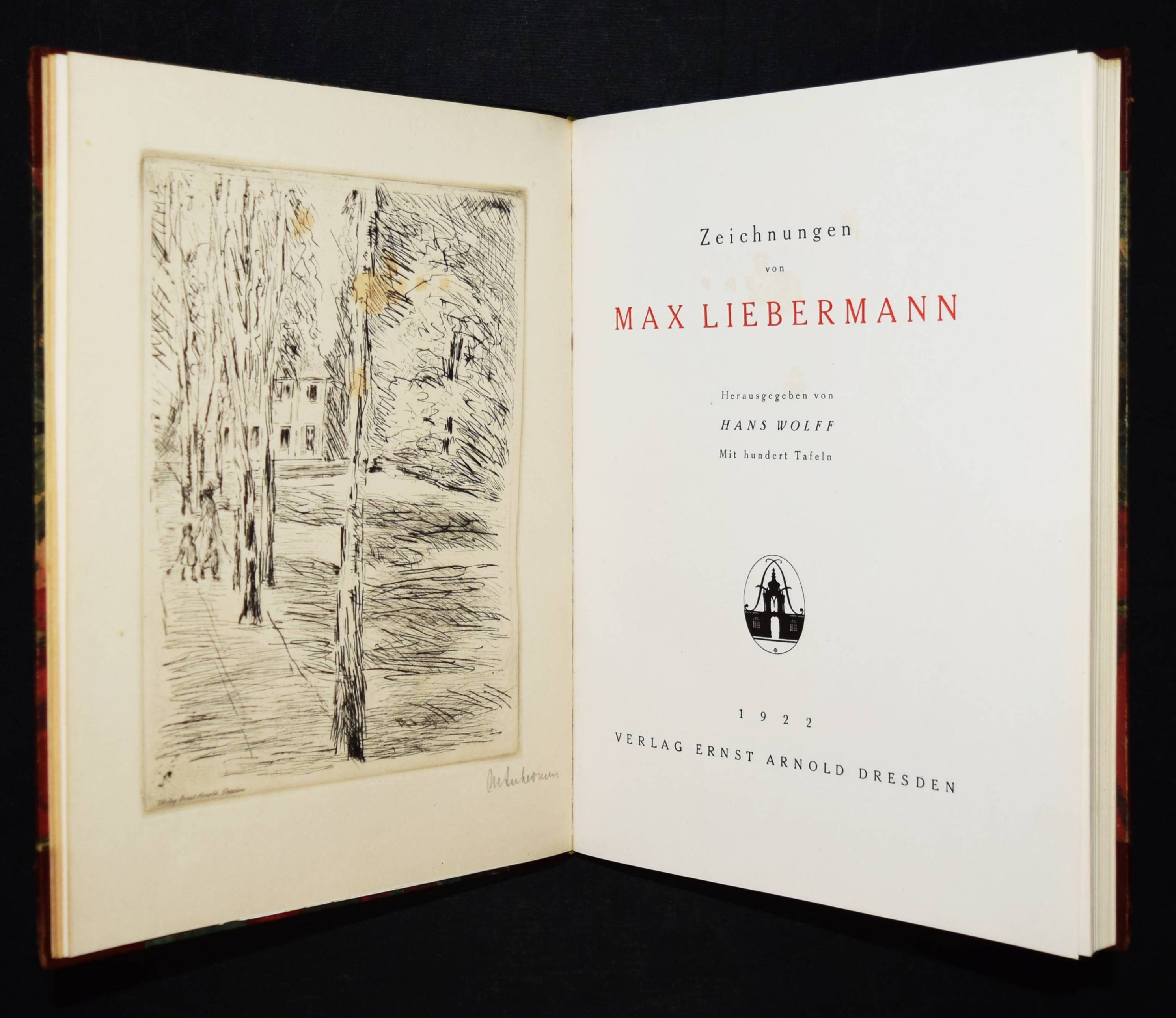 Zeichnungen von Max Liebermann. Mit hundert Tafeln. by Liebermann ...