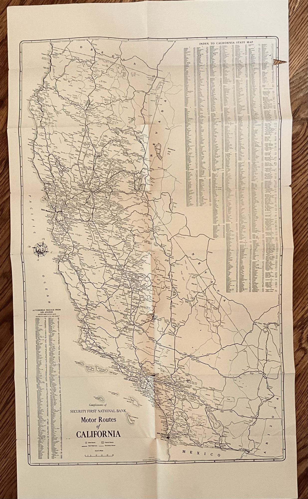 California Motor Route Map Motor Routes of Los Angeles and Vicinity de ...